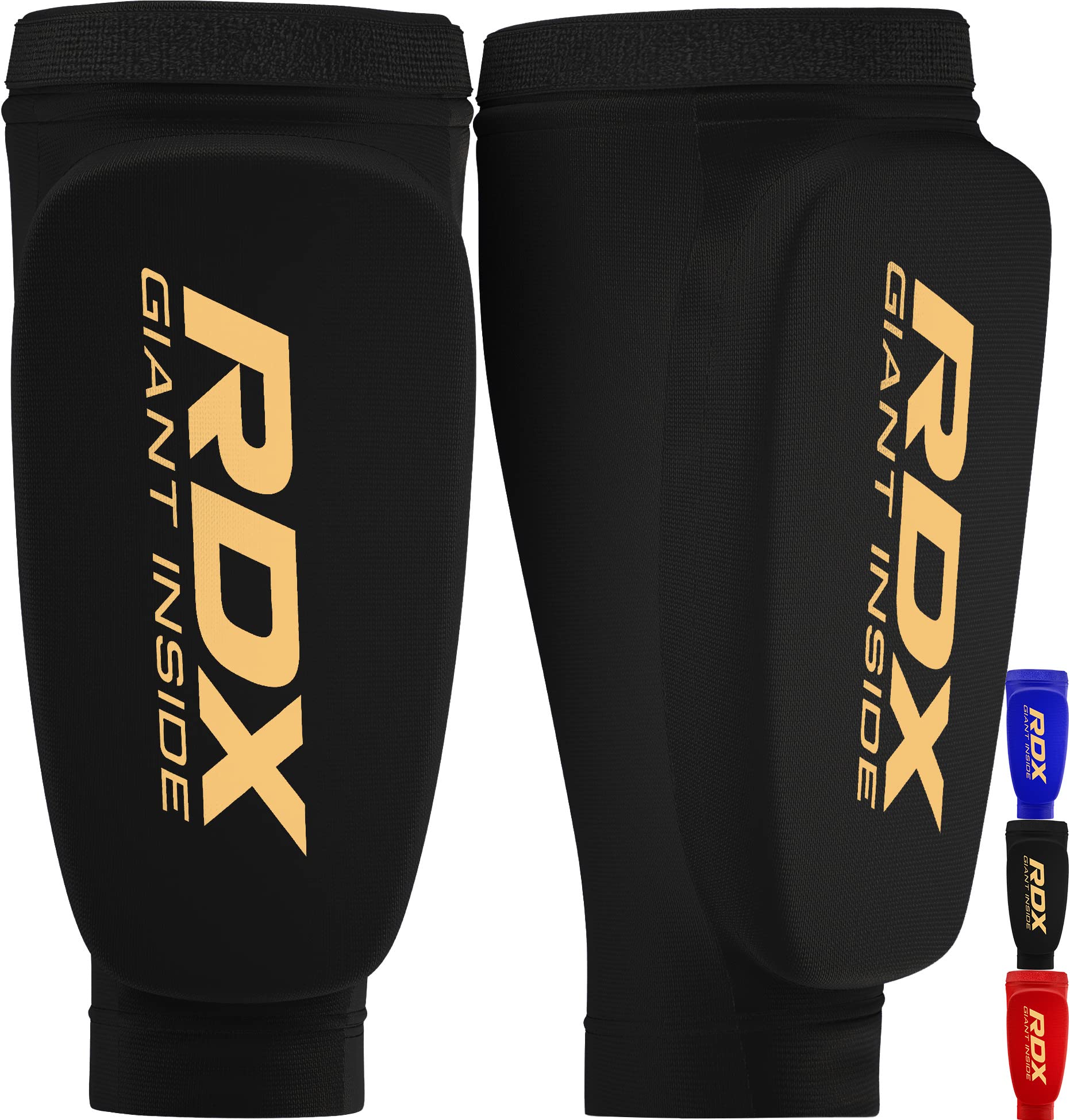 RDX Shin Guards for Muay Thai, Kickboxing, MMA Training and Sport, Approved by SATRA, Leg Protector Foam Pads for Martial Arts, Sparring, Protective Gear for BJJ and Boxing