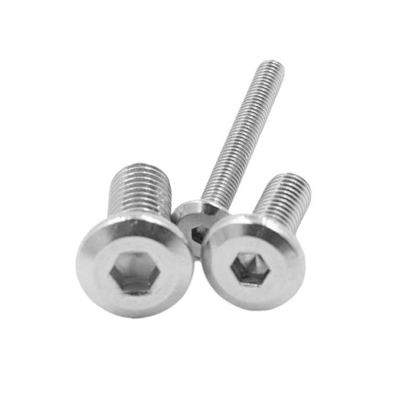 RAKTDA Hexagon Socket Screws 10pcs 304 Stainless Steel Beveled Edge Bevel Furniture Screws Flat Round Head Bolts Large Flat Head Beveled Hexagon Socket Screws (Size : M5*12)
