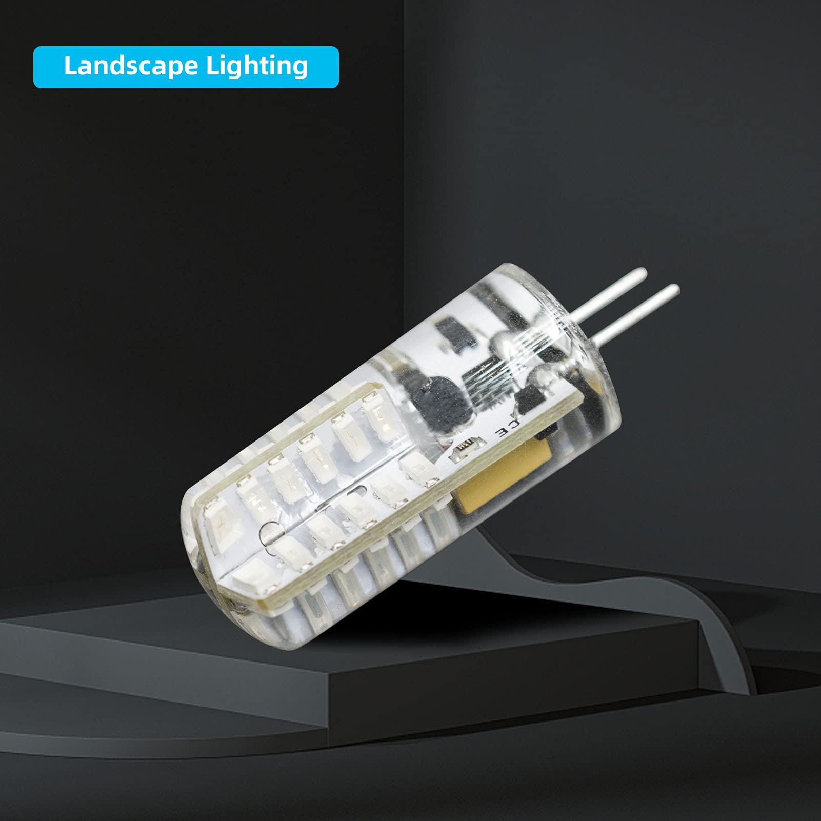 TZHILAN Blue G4 LED Light Bulb 12V AC/DC 2W 48×3014 SMD 20W Halogen Bulb Equivalent, Capsule Spotlight Lamps for Landscape Decorative lights Holiday celebration Pack of 4