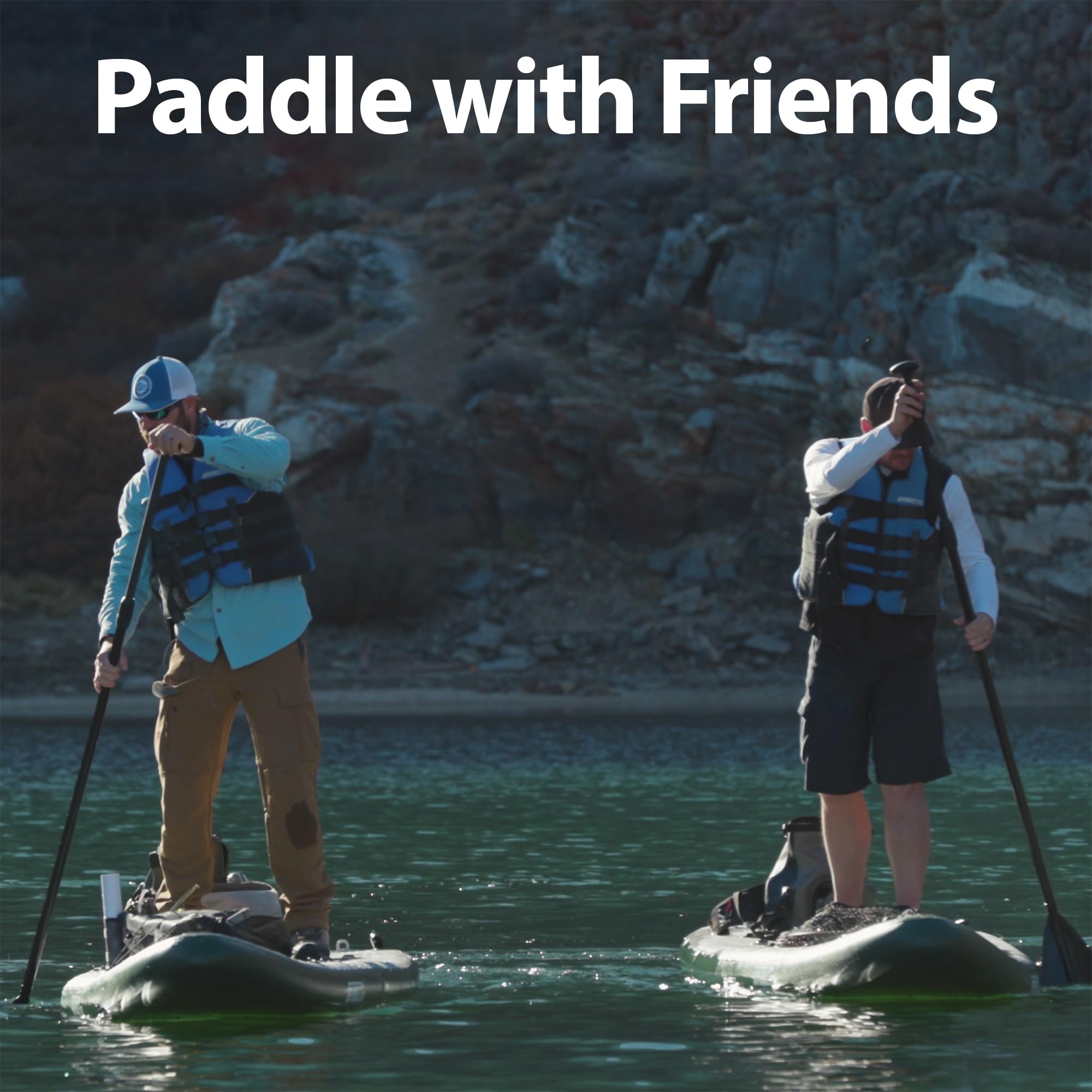 Sea Eagle FS126 12β6β Inflatable FishSUP Fishing Stand-Up Paddleboard w/Paddle(s), Storage Box, Pump, Removable Transom, Backpack/Optional Seat - Sit, Stand, Fish, Motor, or Troll (FS126 Start UP)