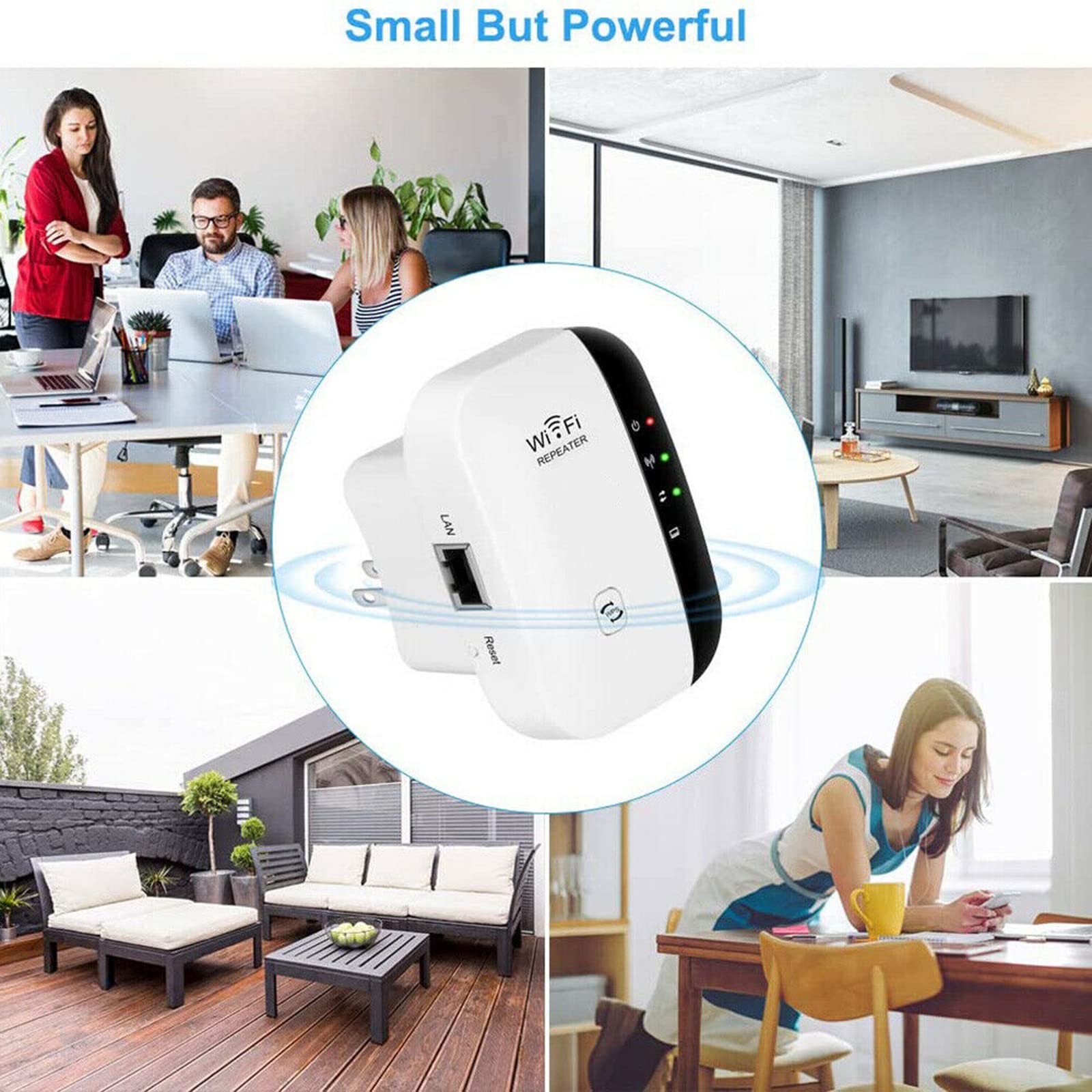 WiFi Extenders Signal Booster for Home, WiFi Repeater, Wireless Internet Repeater, Long Range Wireless Internet Repeater and Signal Amplifier with Ethernet Port, Access Point, Easy to Set Up