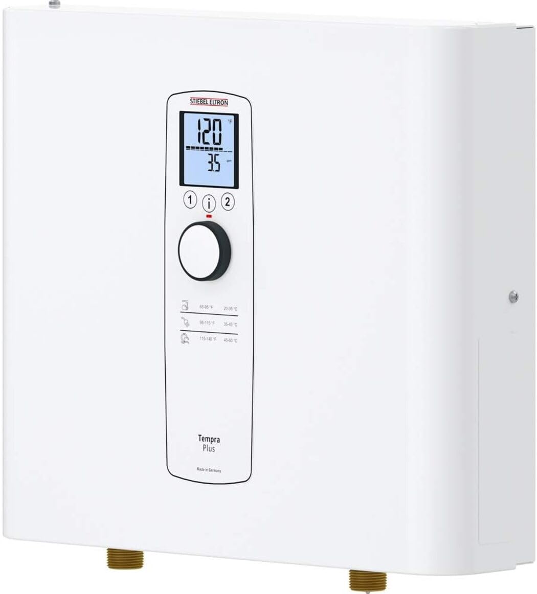 Stiebel Eltron Tankless Water Heater β Tempra 24 Plus β Electric, On Demand Hot Water, Eco, White, 20.2