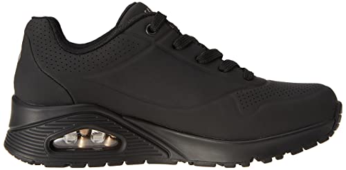 Skechers womens Skecher Street Women's Uno - Stand on Air Sneaker, Black/Black, 9 US