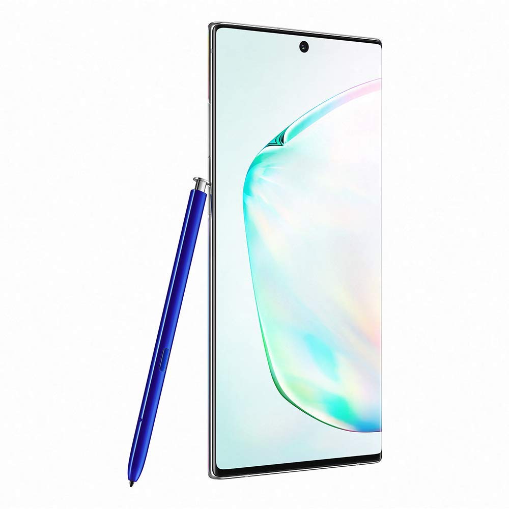 SAMSUNG Galaxy Note 10+ Plus (256GB, 12GB) 6.8" QHD+ AMOLED, Snapdragon 855, 4300mAh Battery, 4G LTE Fully Unlocked (T-Mobile, Verizon, Global) N975U1 US Model (w/Wireless Charger Pad, Aura Glow)