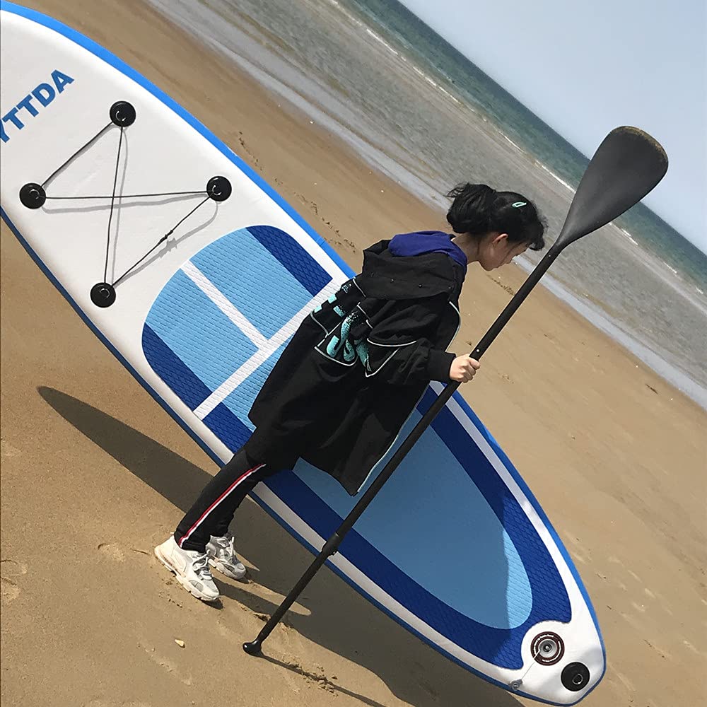 YTTDA Inflatable Stand Up Paddle Board,Stand Up Paddle Board with Carry Bag & Paddleboard Accessories Including SUP Paddle, Board Leash, Fin and Air Pump, Surfboard for Youth & Adult (Blue, 118)