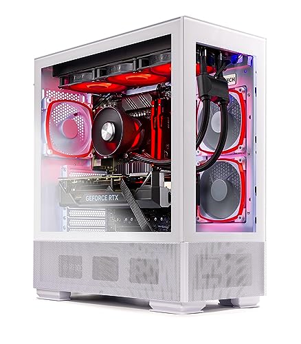 Skytech Gaming Azure PC Desktop β AMD Ryzen 9 7900X3D 4.4 GHz, NVIDIA RTX 4080, 1TB NVME Gen4 SSD, 32GB DDR5 RAM RGB, 1000W Gold PCIE 5.0 PSU, 360mm AIO, 11AC Wi-Fi, Windows 11 Home 64-bit,White