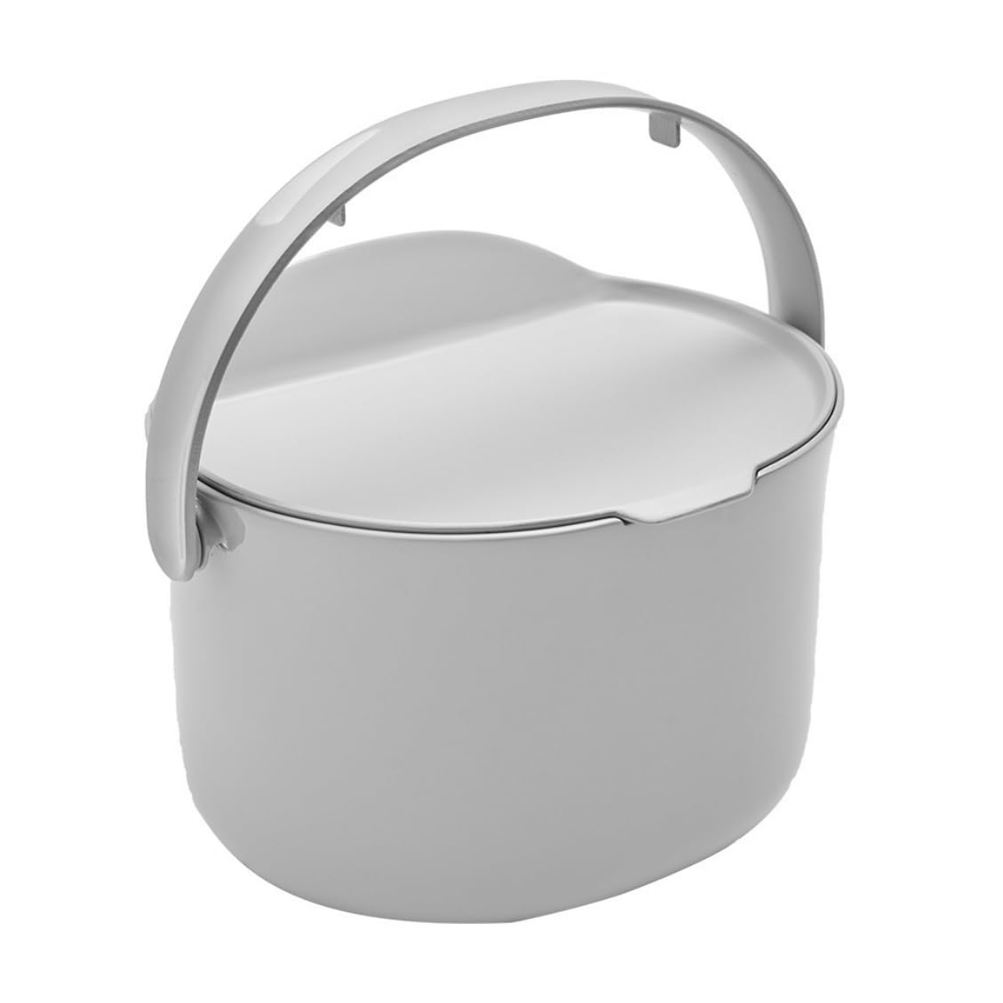 TeraGanix Organko Daily Compost Caddy, Indoor Composter, Kitchen Countertop Compost Bin, Airtight Lid, BPA Free, Dishwasher Safe, 3.4 Quarts Capacity, (Silver)