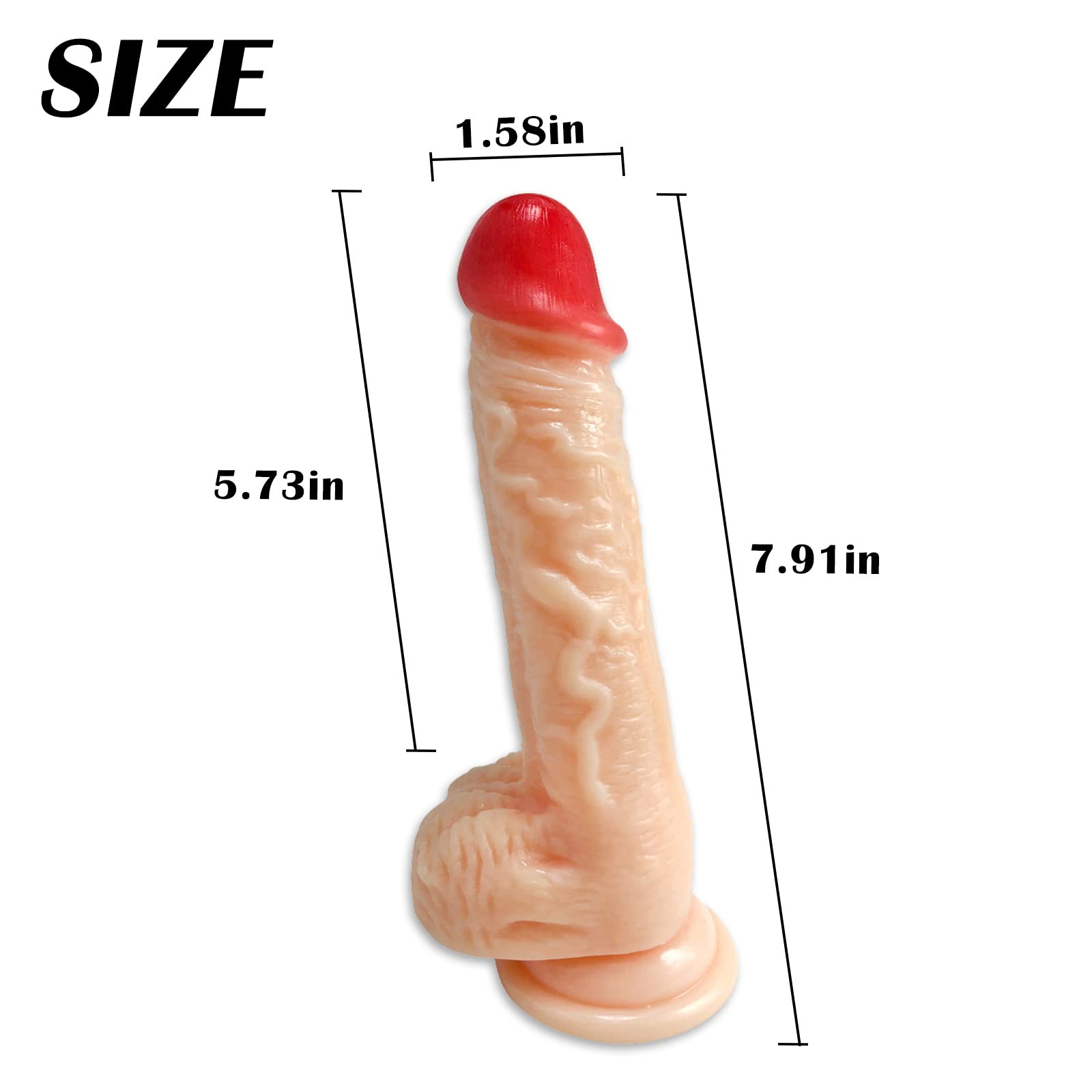 Soft Electric Realistic Dildo Body-Safe Material Clear 8 Inch Silicone Dildo Suitable for Women Men Couples Beginners