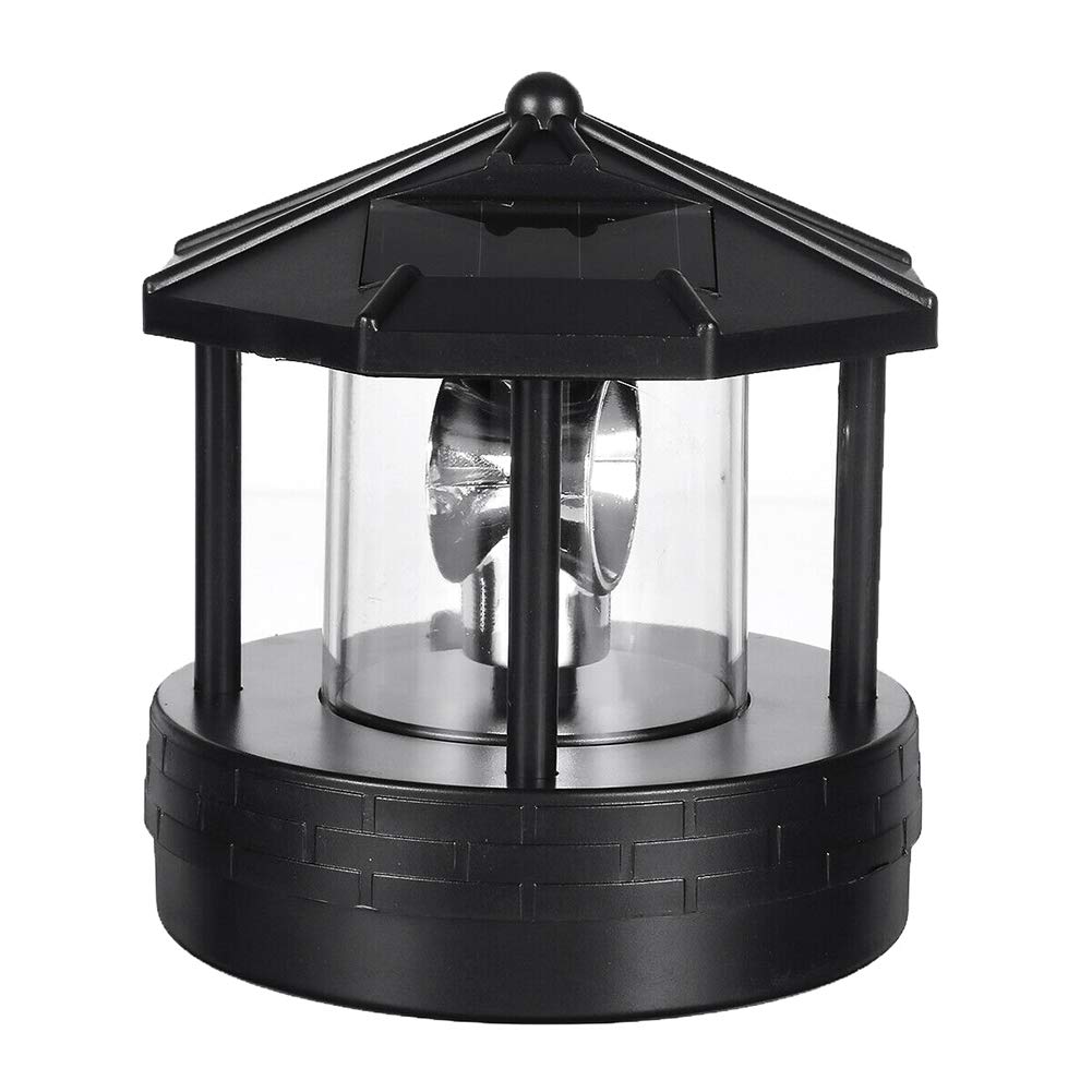 Tenrry Solar LED Rotating Lighthouse Light Garden Yard Lawn Lamp Lighting Outdoor Home Decor
