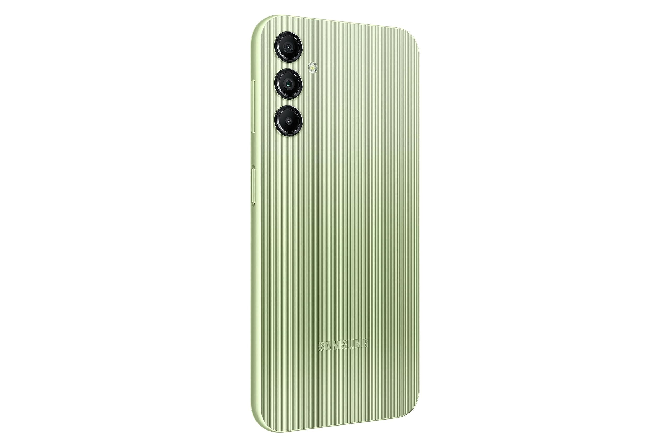 Samsung Galaxy A14 (SM-A145F/DS) Dual SIM,128GB + 4GB, Factory Unlocked GSM, International Version (Ring Grip Case Bundle) - No Warranty - (Light Green)