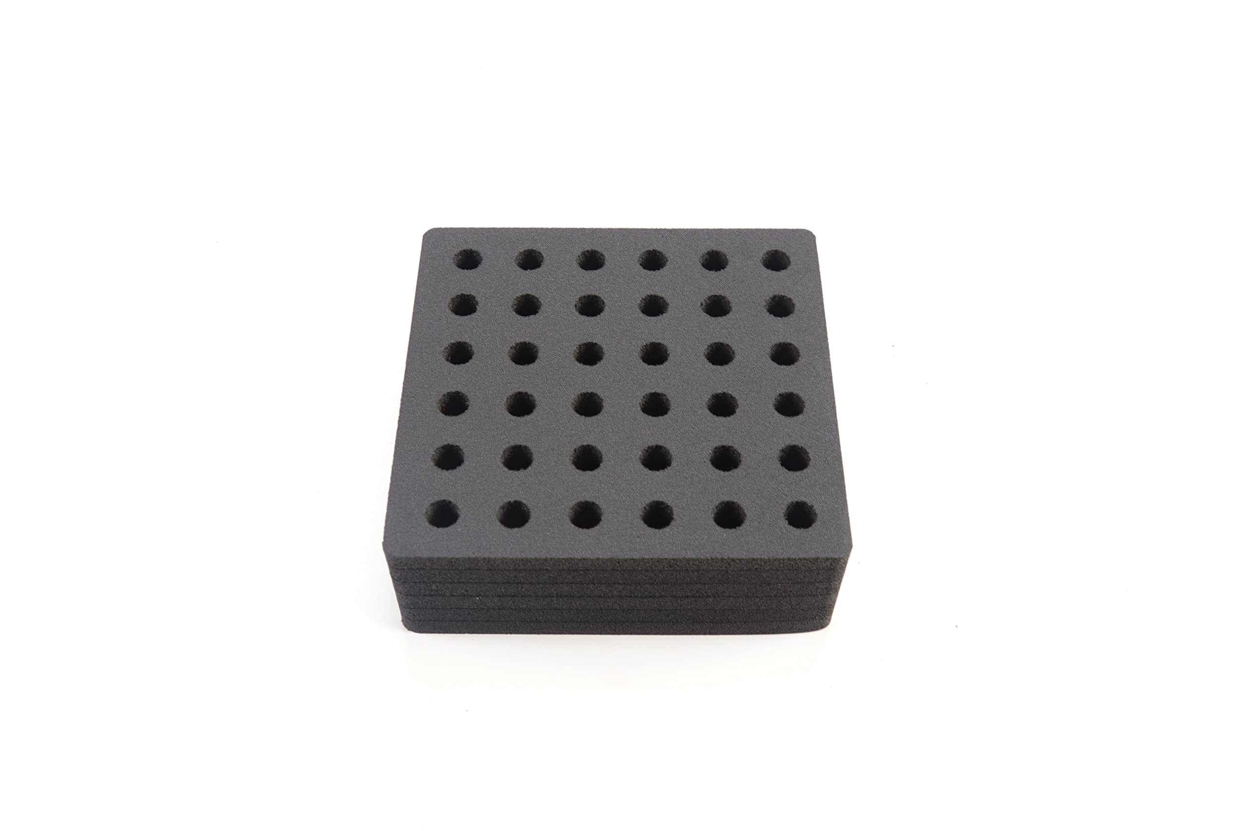 Polar Whale 10 Test Tube Freezer Racks Durable Black Foam Storage Holder Organizer Stand Transport Holds 36 Tubes Fits up to 13mm Diameter