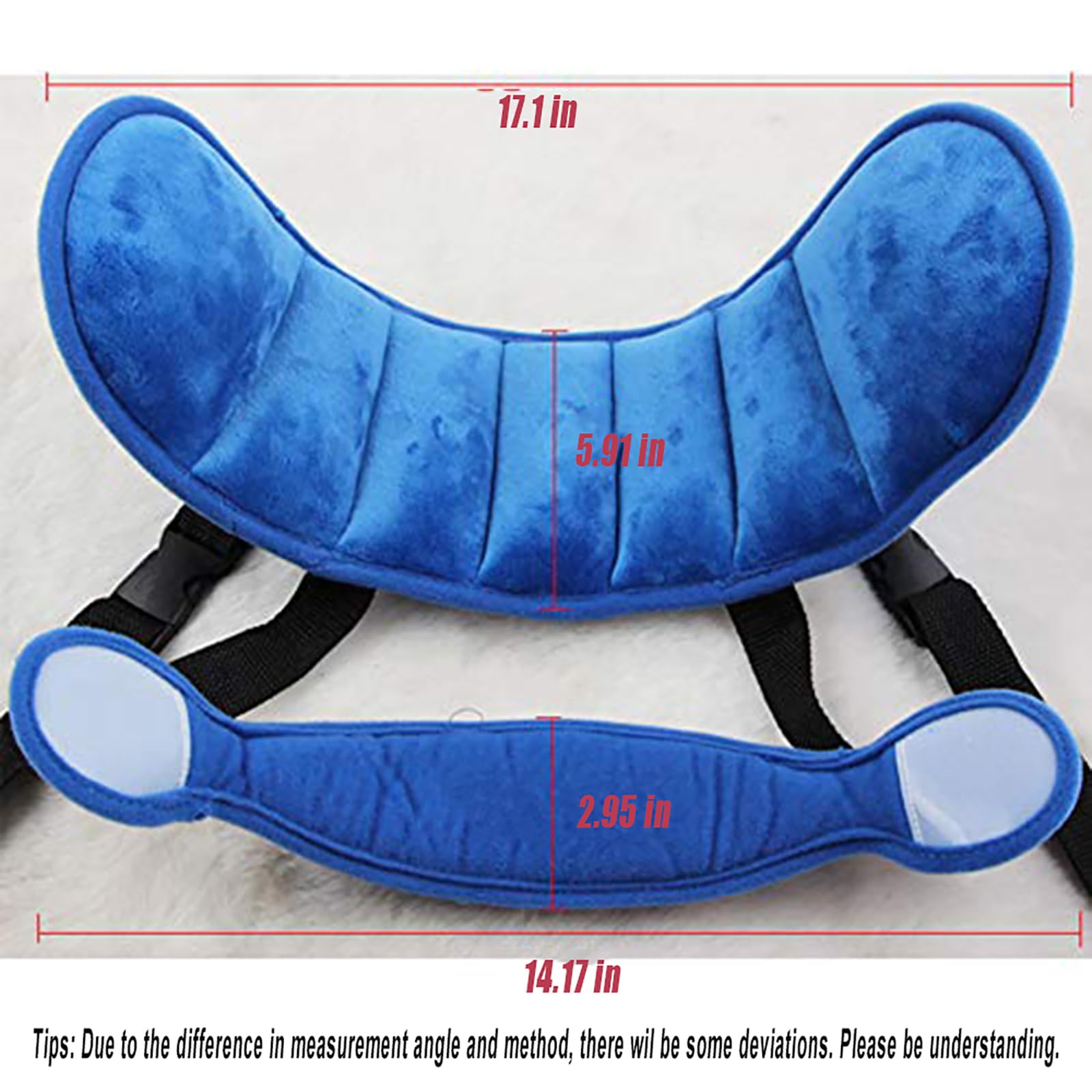 StoHua Adjustable Child Car Seat Head Support - Toddler Carseat Head Neck Pillow Strap, Kids Safety Neck Relief Head Support Band Sleep Strap, Brown