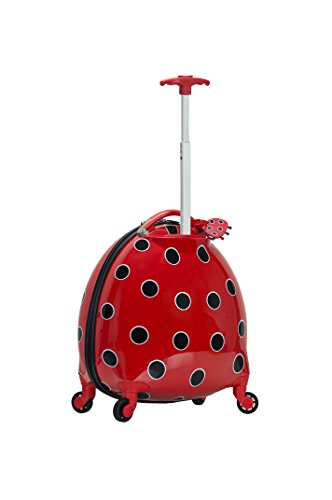 Rockland Jr. Kids' My First Hardside Spinner Luggage, Telescoping Handles, Ladybug, Carry-On 19-Inch