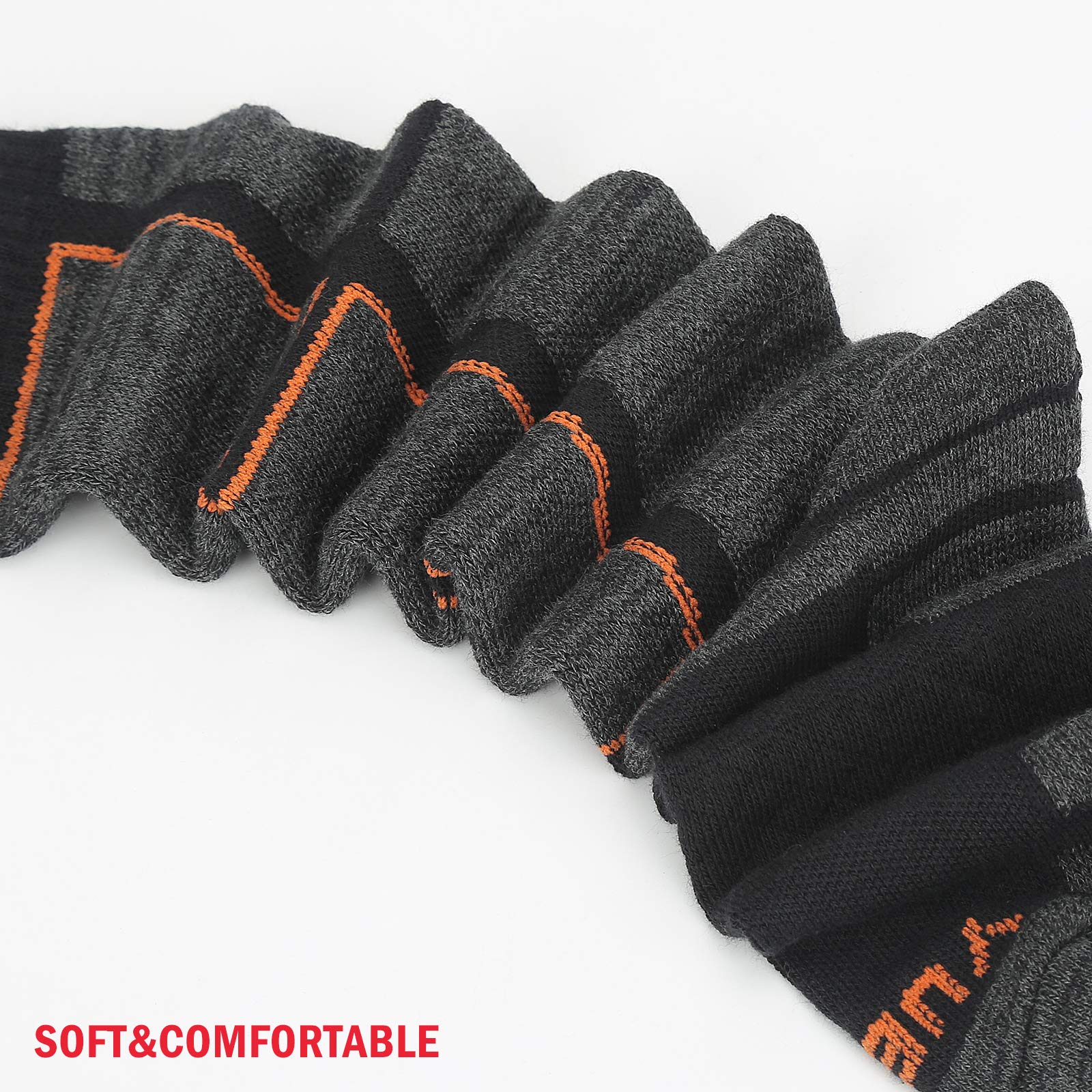 YUEDGE Men's Ski Socks Knee High Cushioned Snowboarding Skiing Socks For Male Size 9-11(2 Pairs/Pack)