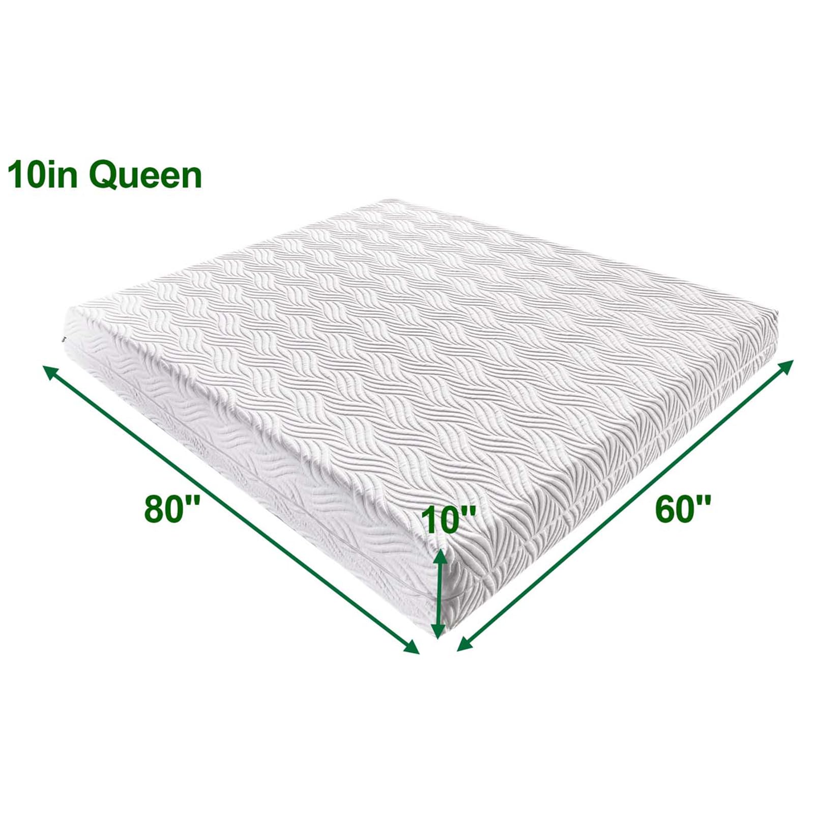 TMEOSK Queen Size Mattress, 10 inch Gel Memory Foam Mattress, Cooling Gel Infused Mattress Bed in a Box, Medium Firm Feel with Motion Isolating (Queen)