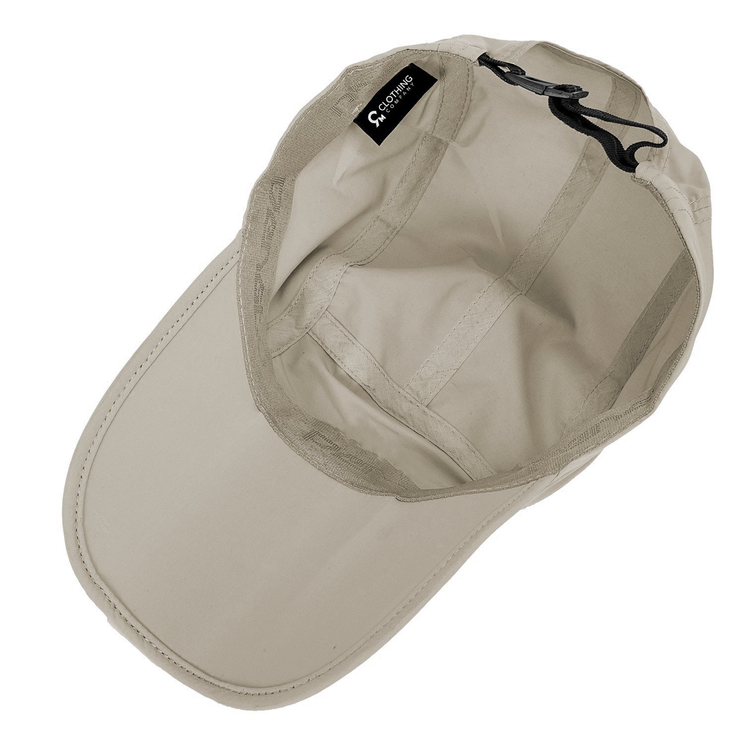 UPF 50+ Foldable Baseball Cap Sun Protection Quick Dry Portable Folding Hats for Men or Women, Stone