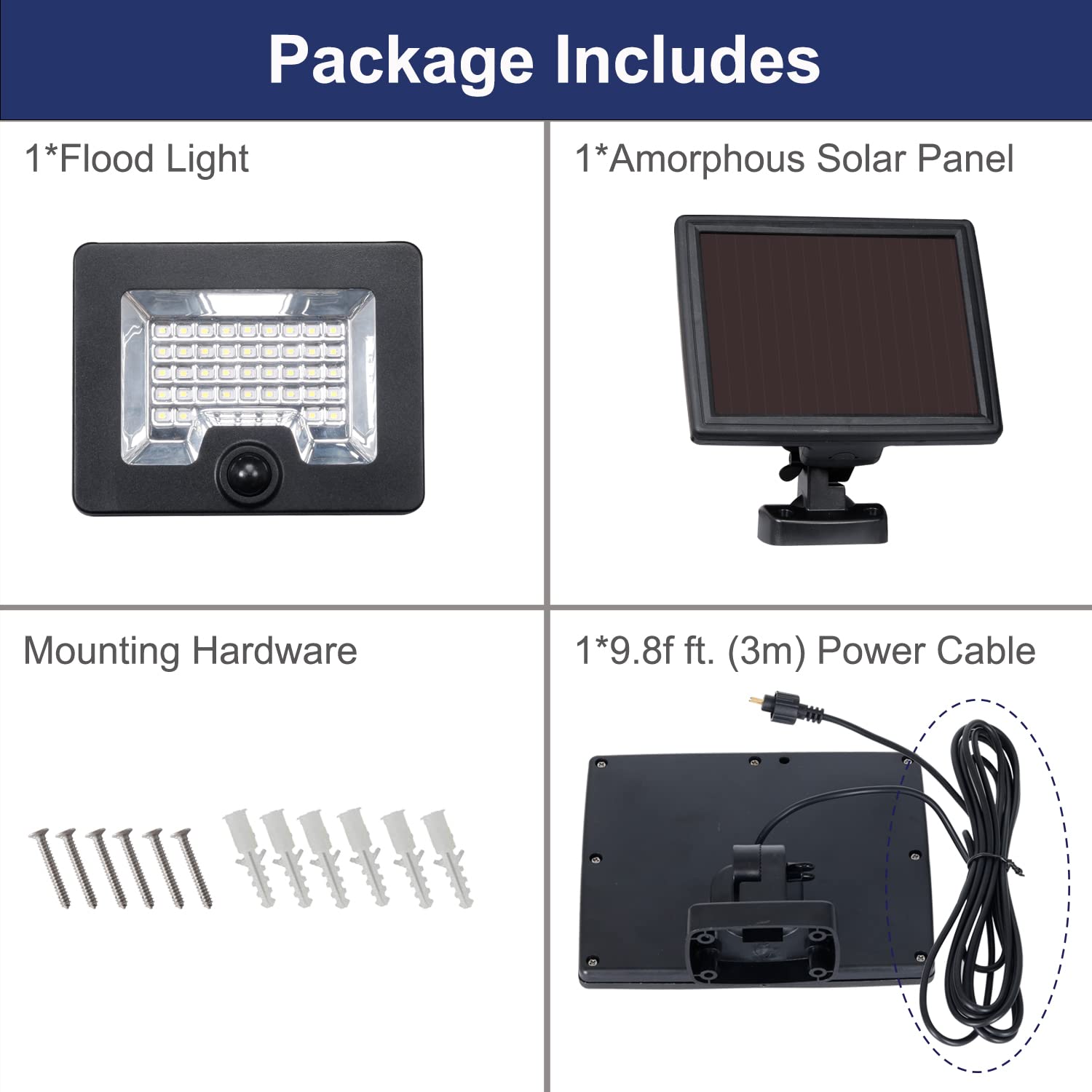 Westinghouse 1000 Lumens LED Motion Sensor Solar Lights Outdoor Bright Porch Lighting, Wall Mount Flood Light, Weather Resistant Security Light for Shed, Front Door, Patios, Garages