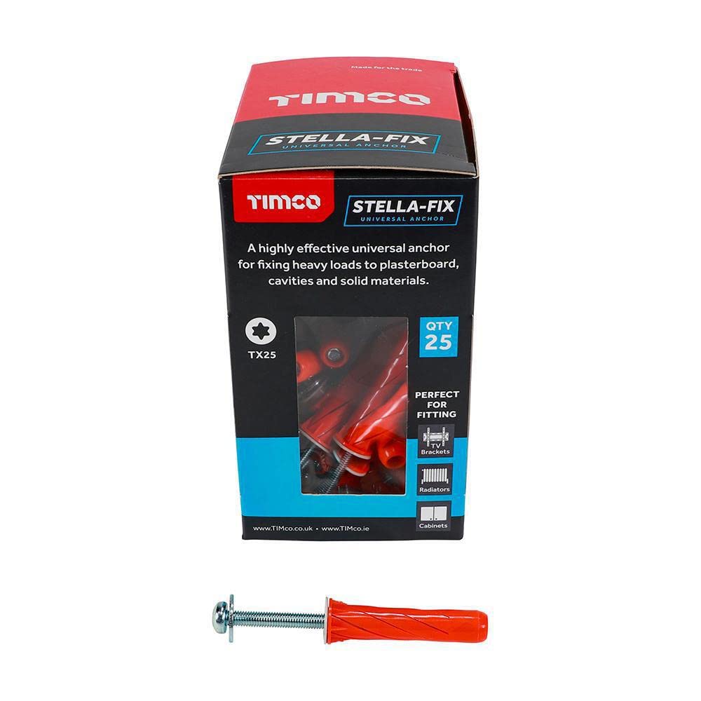 TIMco New Multi Stella Fixings-TX-Pan-Red-M5 x 55 STRED55