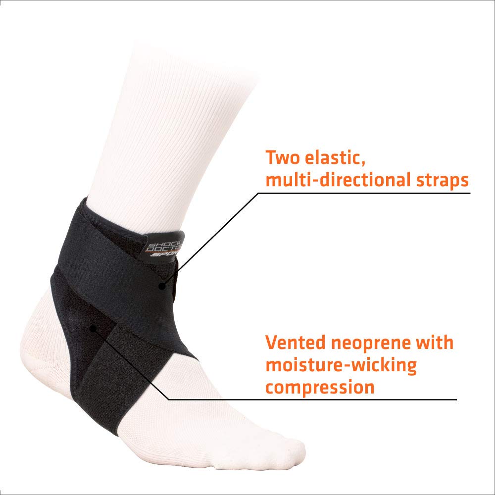 Shock Doctor Ankle Support w/Fig 8 Strap Blk M