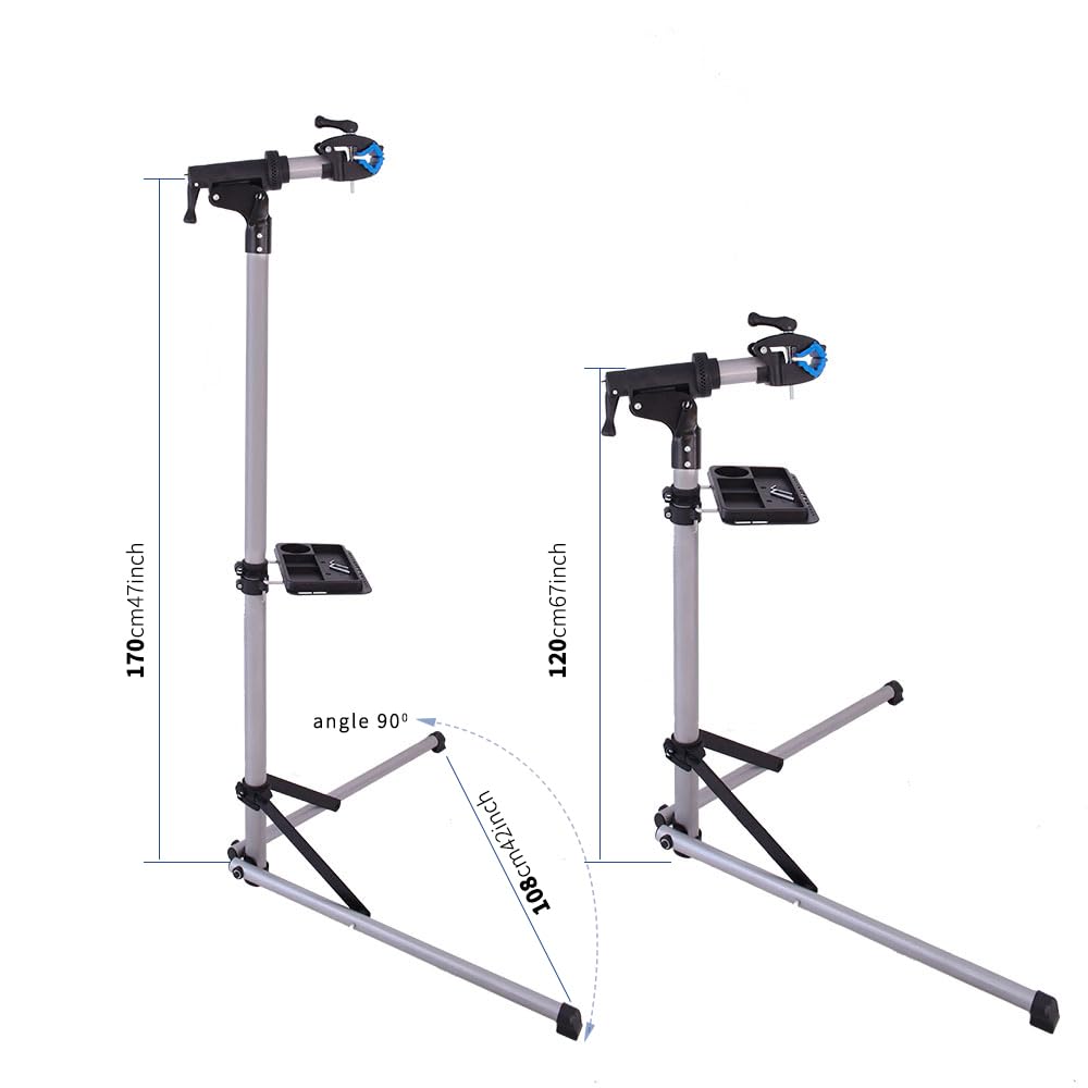 teraysun Bike Repair Stand,Home Portable Bicycle Mechanics Workstand fit for Mountain Bikes and Road Bikes Maintenance
