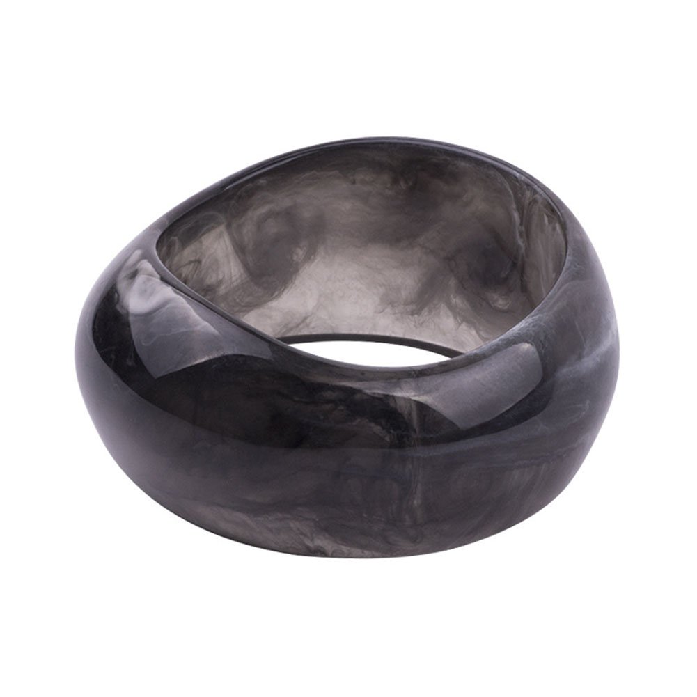 TIANMI Women Plastic Acrylic Bangle Cute Color Bracelet for girls (Black)
