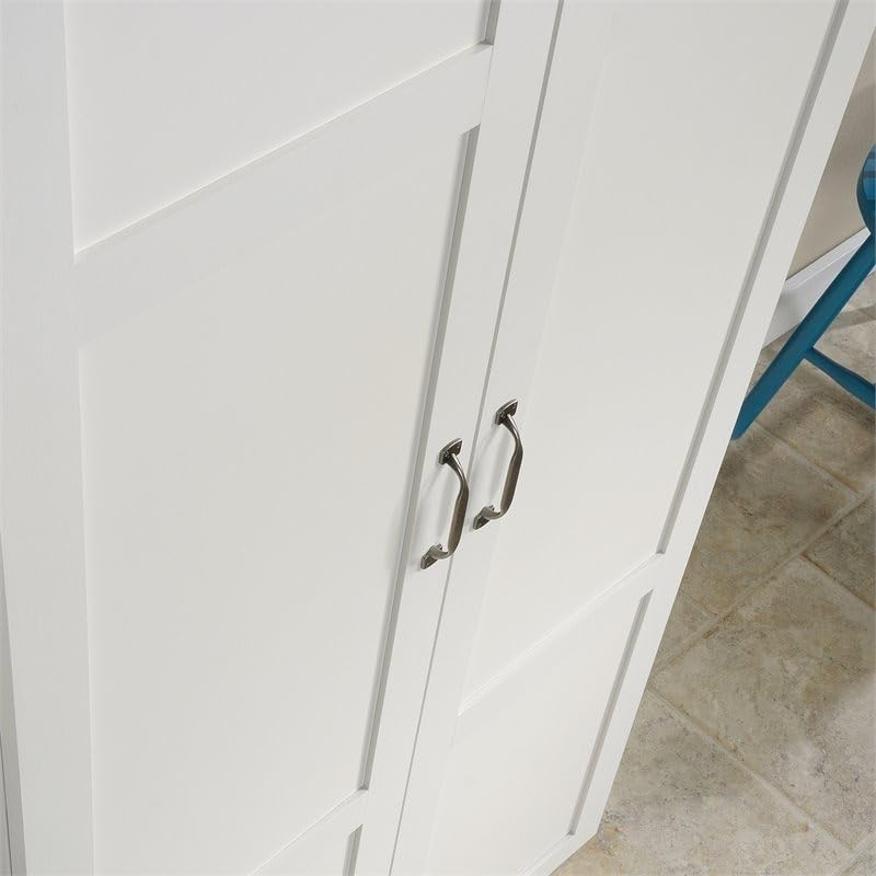 Pemberly Row 29" W Traditional Style Storage Cabinet, Pantry Cabinet, Linen Cabinet with Shelves in Highland Oak