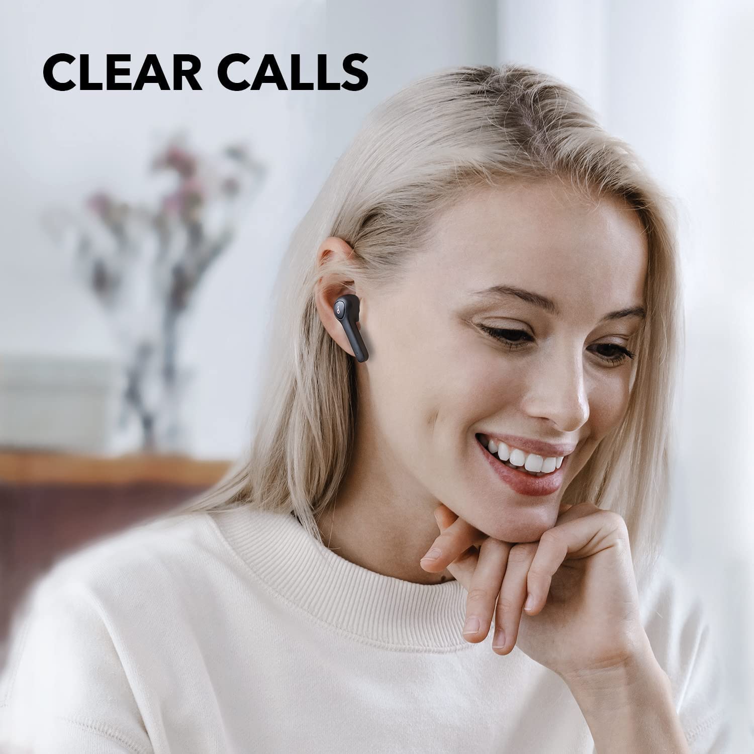 Soundcore Anker Life P2 True Wireless Earbuds with 4 Microphones, CVC 8.0 Noise Reduction, Graphene Driver, Clear Sound, USB C, 40H Playtime, IPX7 Waterproof, Wireless Earphones for Work(Renewed)