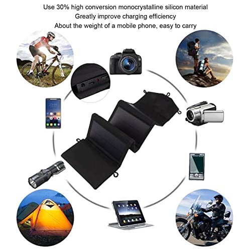 Solar Panel Folding Bag Charging Mobile Phone Dual Usb Camping Solar Folding Bag 20W Battery 5V Charger with Outdoor Camping Battery Charging Purse for Bagging Charger Power