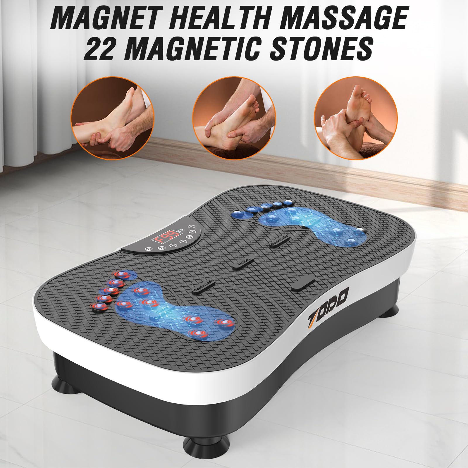 TODO Vibration Plate Exercise Machine Whole Body Vibration Platform with Remote Control for Pain Relief, Lymphatic Drainage, Weight Loss