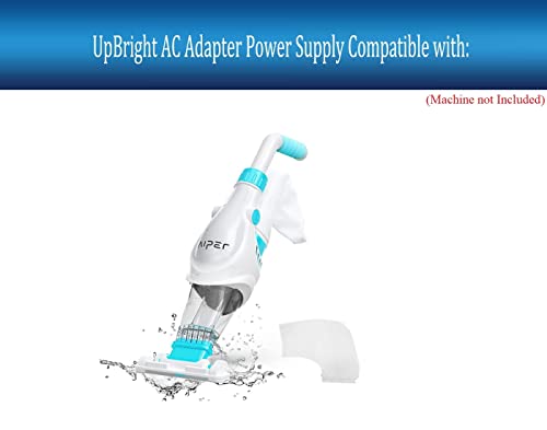 UpBright 2-Prong 12.6V AC/DC Adapter Compatible with Aiper Pilot H1 111P PilotH1 11.1V 2000mAh Li-ion Battery Handheld Rechargeable Cordless Swimming Pool Vacuum Cleaner Power Supply Cord Charger PSU