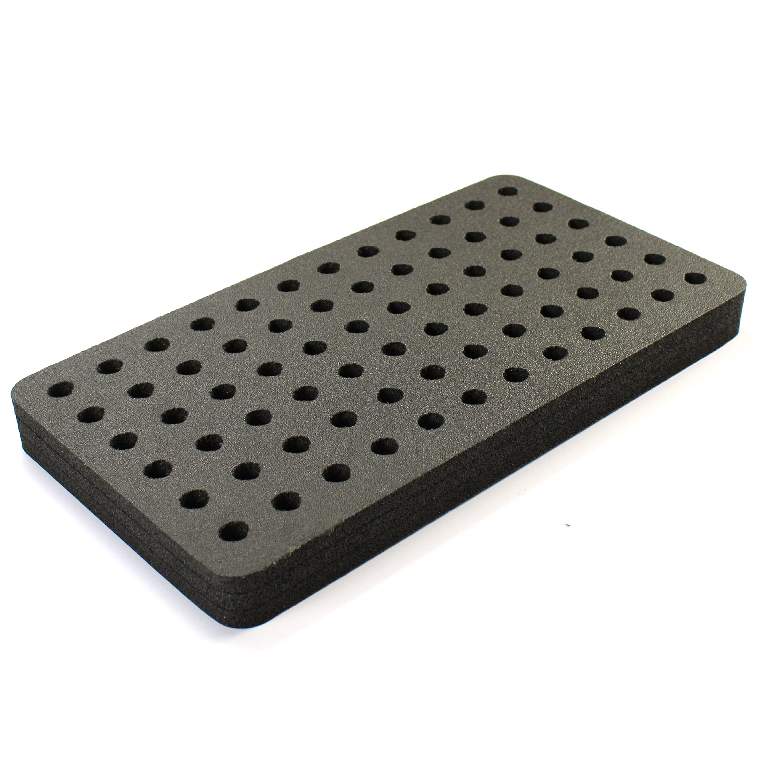 Polar Whale Test Tube Rack Durable Black Foam Storage Holder Organizer Stand Transport Holds 72 Tubes Fits up to 11mm Diameter