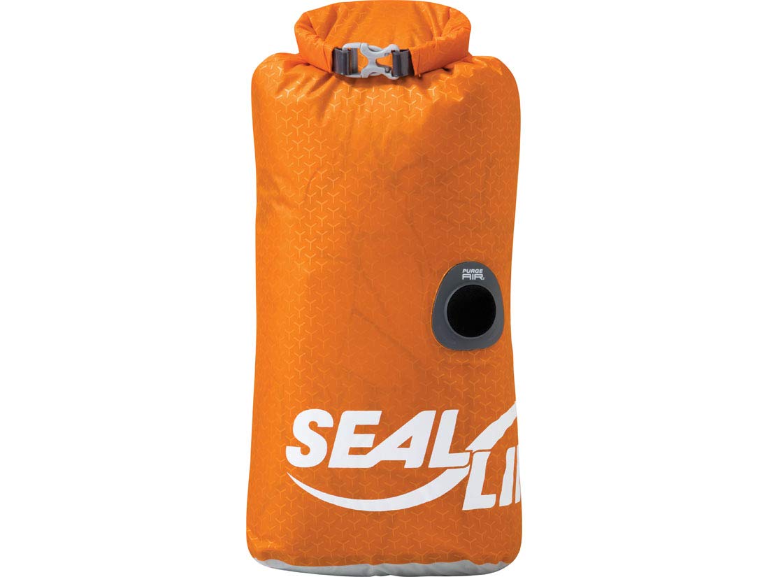 SealLine Blocker PurgeAir Dry Sack Waterproof Stuff Sack, Orange, 30-Liter