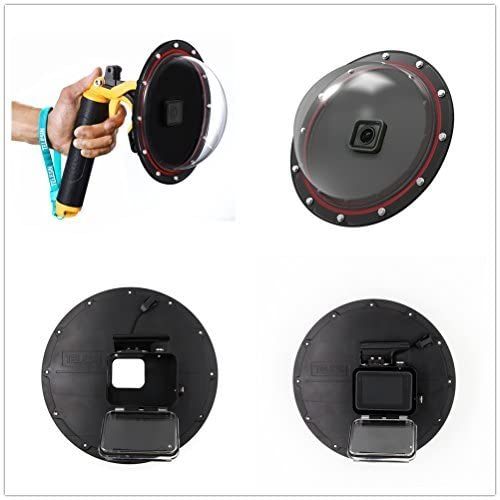 TELESIN Dome Port for GoPro Hero 7 6 5 Black, Underwater Diving Case Camera Lens Cover Lens Protector, with Waterproof Housing Case, Pistol Trigger, Floating Hand Grip, Anti-fog Insert Accessories Kit