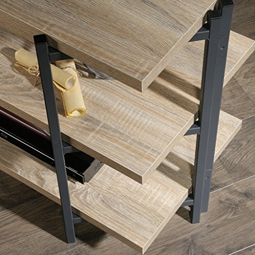 Sauder North Avenue Console/Bookshelf, L: 43.70" x W: 17.60" x H: 23.60", Charter Oak Finish