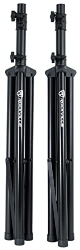 Rockville RPG122K Dual 12" Powered Speakers, Bluetooth+Mic+Speaker Stands+Cables