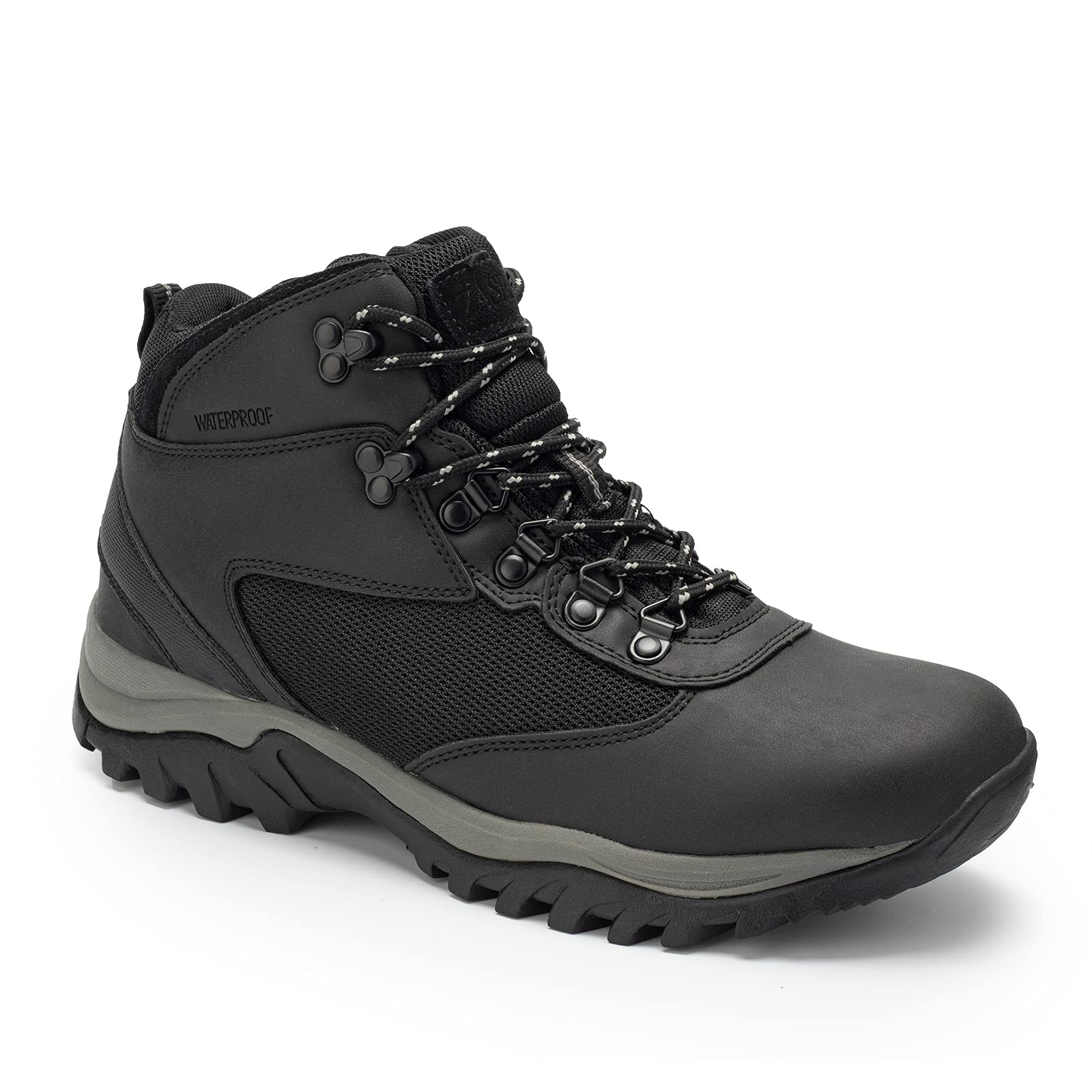 ZASEPY Men's Waterproof Hiking Boots Lightweight Non-Slip Outdoor Shoes Mid Top Ankle Arch Support Hiker Backpacking Trekking Work Boot