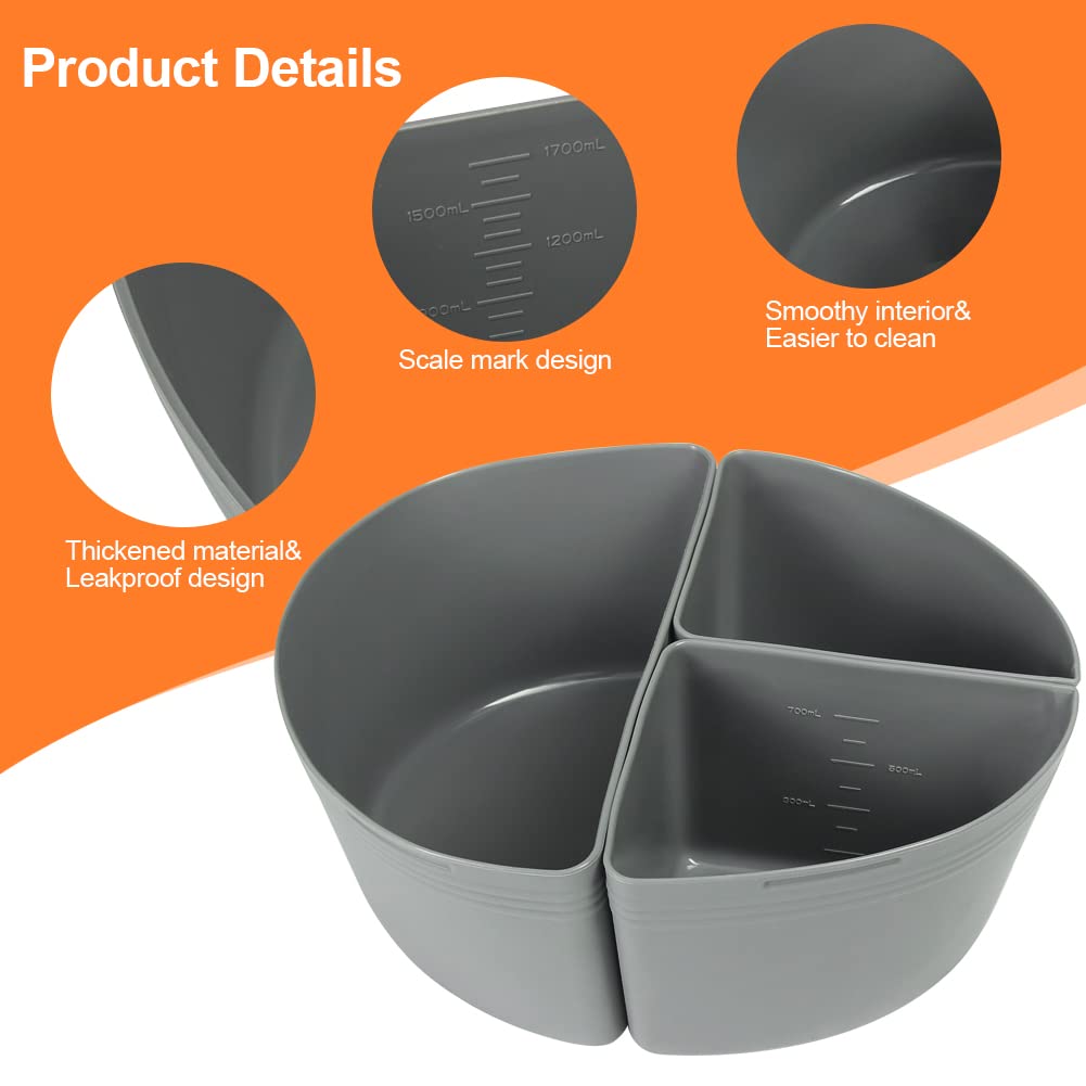YQL Silicone Slow Cooker Liner, Slow Cooker Divider Liner Fit for Crockpot & Hamilton Beach 6-7QT Reusable Slow Cooker Liner for Most 6 Quart Slow Cooker(Grey)