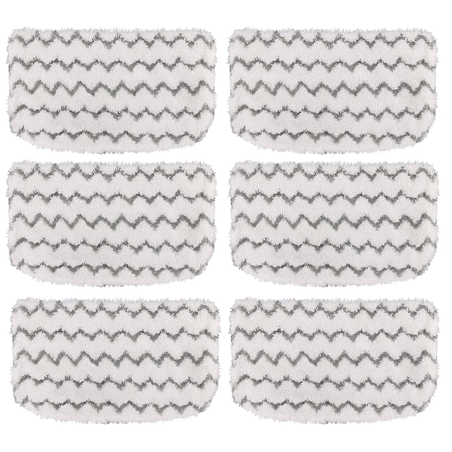 Yweller 6 Pack Microfiber Steam Mop Pads Replacement for Shark Steam Mop S1000, S1000A, S1000C, S1000WM, and S1001C, Dirt Grip Cleaning Pads