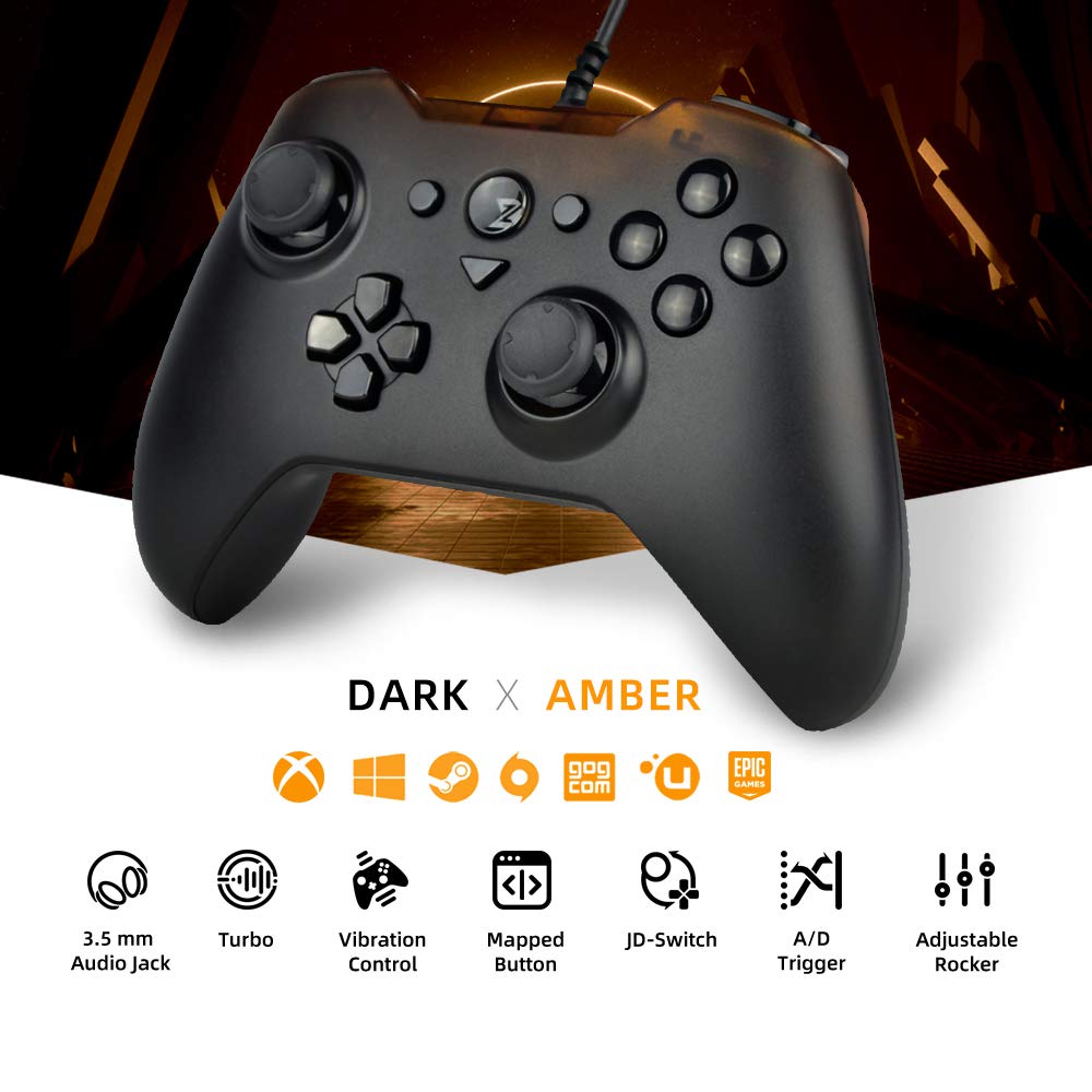 ZD-O Wired Controller For PC(Windows 10) & XBOX ONE & steam (O-Black)