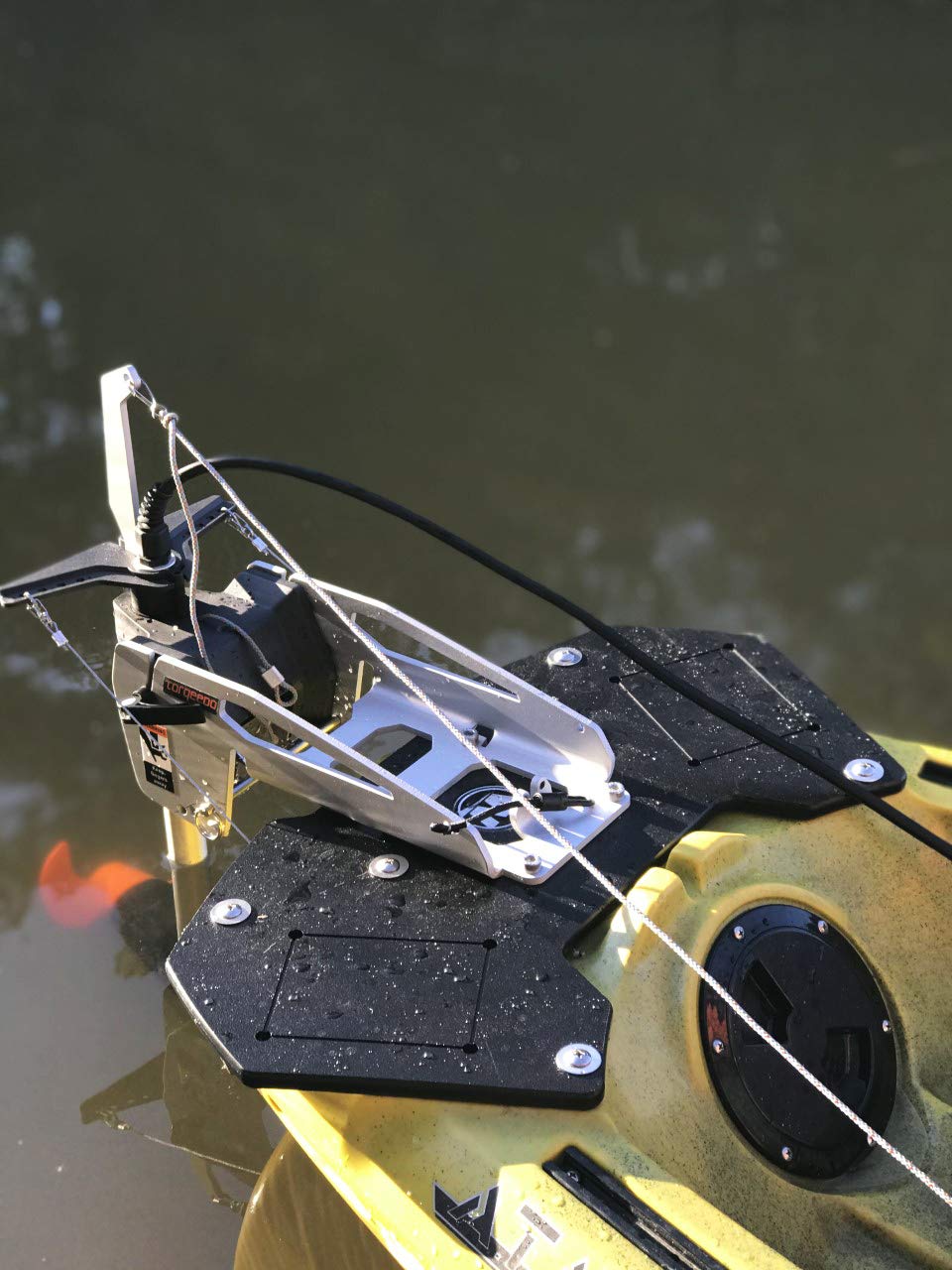 Wilderness Systems Kayak Stern Mounting Plate Gen 2 | Fits ATAK 120 Kayaks | Torqueedo Motor Mount | Kayak Power Pole Mount | Kayak Accessory Mount, One Size, Black (8070229)