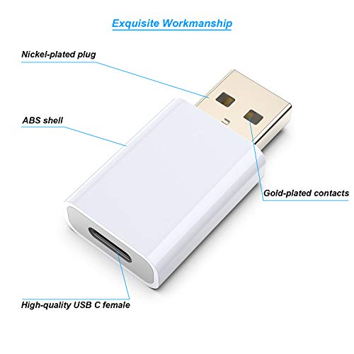 USB Male to USB C Female Adapter,Compatible with Apple MagSafe Charger Watch 7/8,USB Type-C to A Charger Cable Converter for iPhone 14 13 12 Mini Pro Max,iPad,Samsung Galaxy,Google Pixel 6 5 4XL