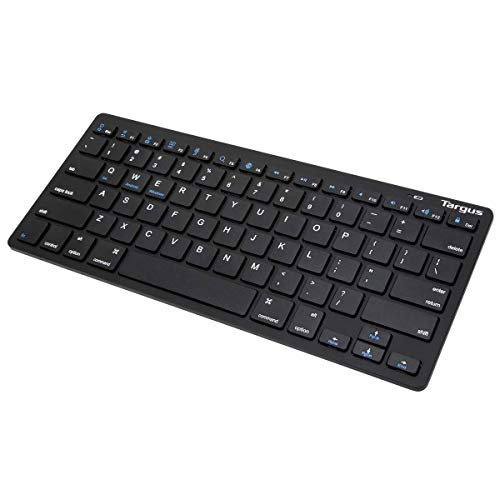 Targus Multi-Platform Bluetooth Keyboard Slim Compact Design with Scissor Switch Keys, Battery Life Indicator Compatible with Windows, Mac, iOS and Android, Black (AKB55TT)