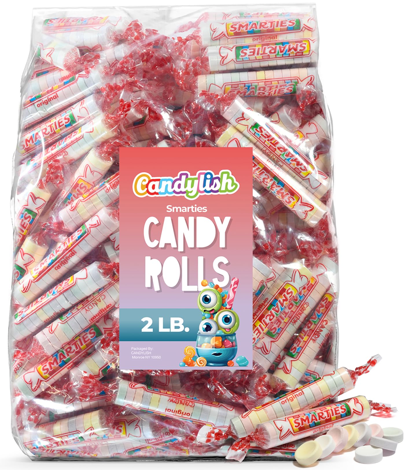 Smarties Candy Rolls β 2 Pounds Bulk Bag β Classic Retro Sweets, Individually Wrapped, Gluten-Free, Fat-Free, Ideal for Parties, Snacks, and Special Occasions