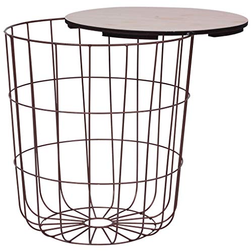 QJBSAVVA Coffee Table Copper Ø 15.6" MDF,Center Table Low Table Folding Table Entrance Table Suitable for Meeting Rooms, Reception Rooms, Offices