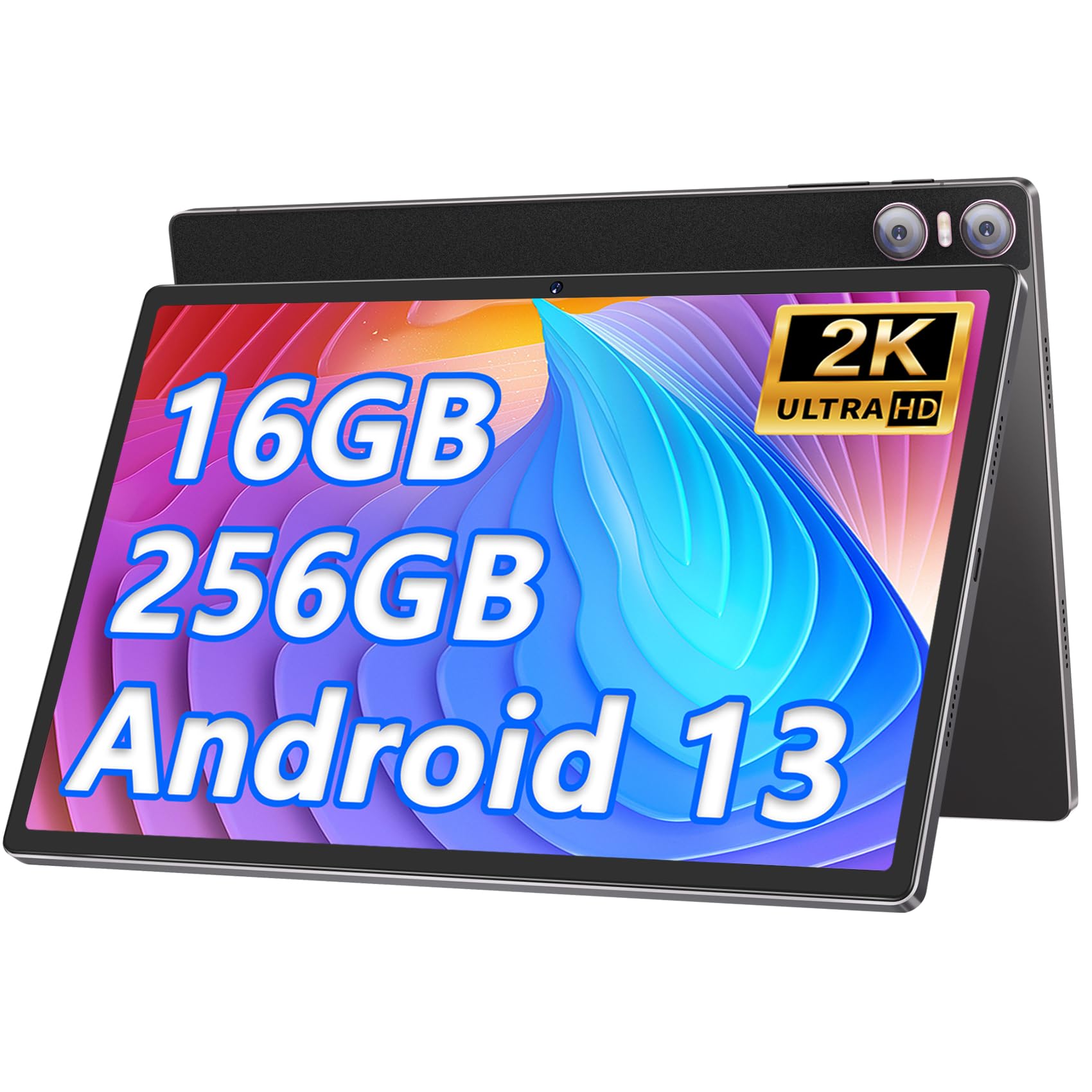 YESTEL Android 13 Tablet 11 Inch Display,16GB RAM+256GB ROM,Octa-Core Processor,8600mAh Large Battery,2000 * 1200 Pixels,GPS/ 5G WiFi/Bluetooth/with Case-Grey