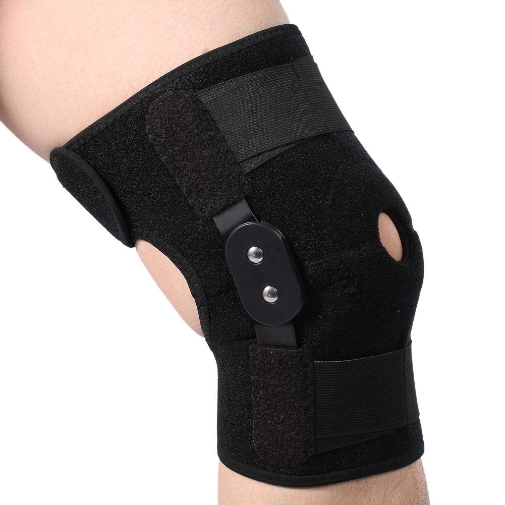 Ymiko Adjustable Sports Knee Support Brace, Leg Protector Compression Sleeves Neoprene for Arthritis, Joint Pain Relief, Injury Recovery(Black)
