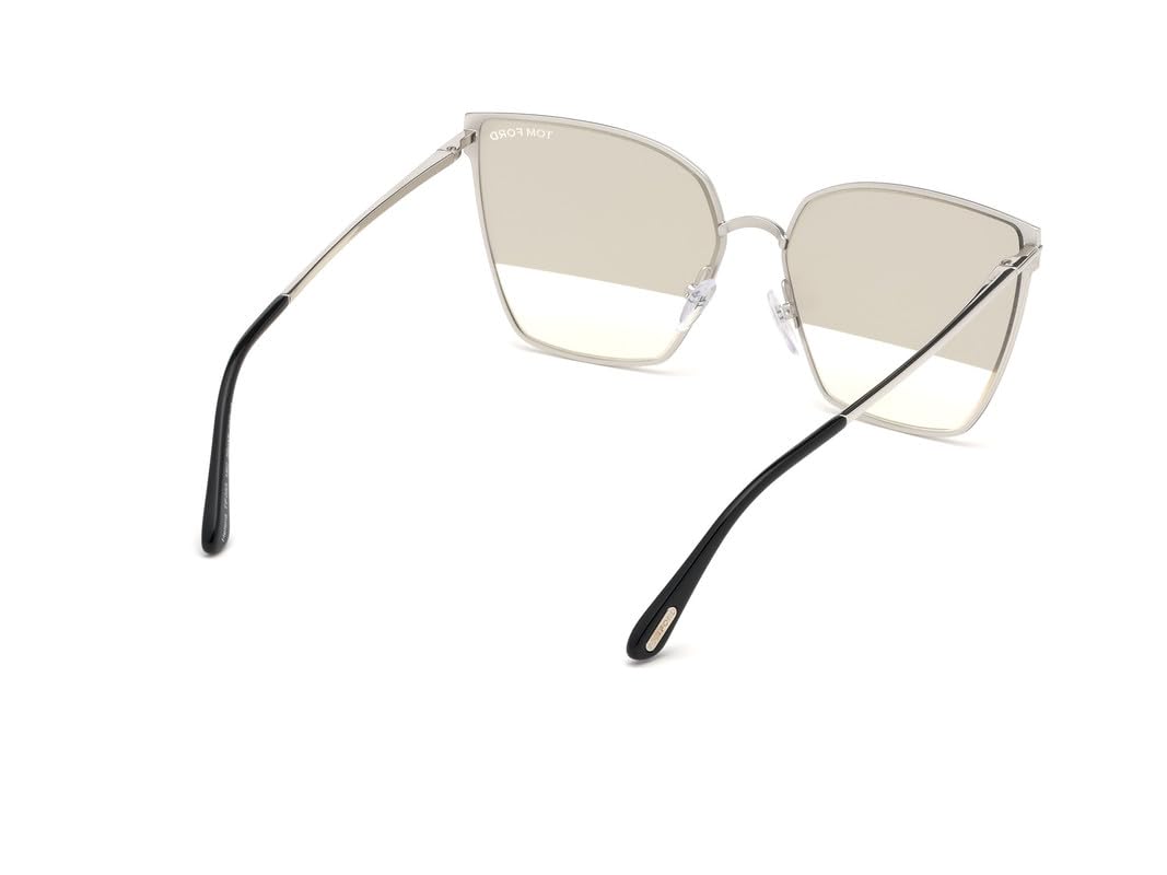 Tom Ford FT0653 18C Shiny Rhodium Helena Cats Eyes Sunglasses Lens Category 1 L