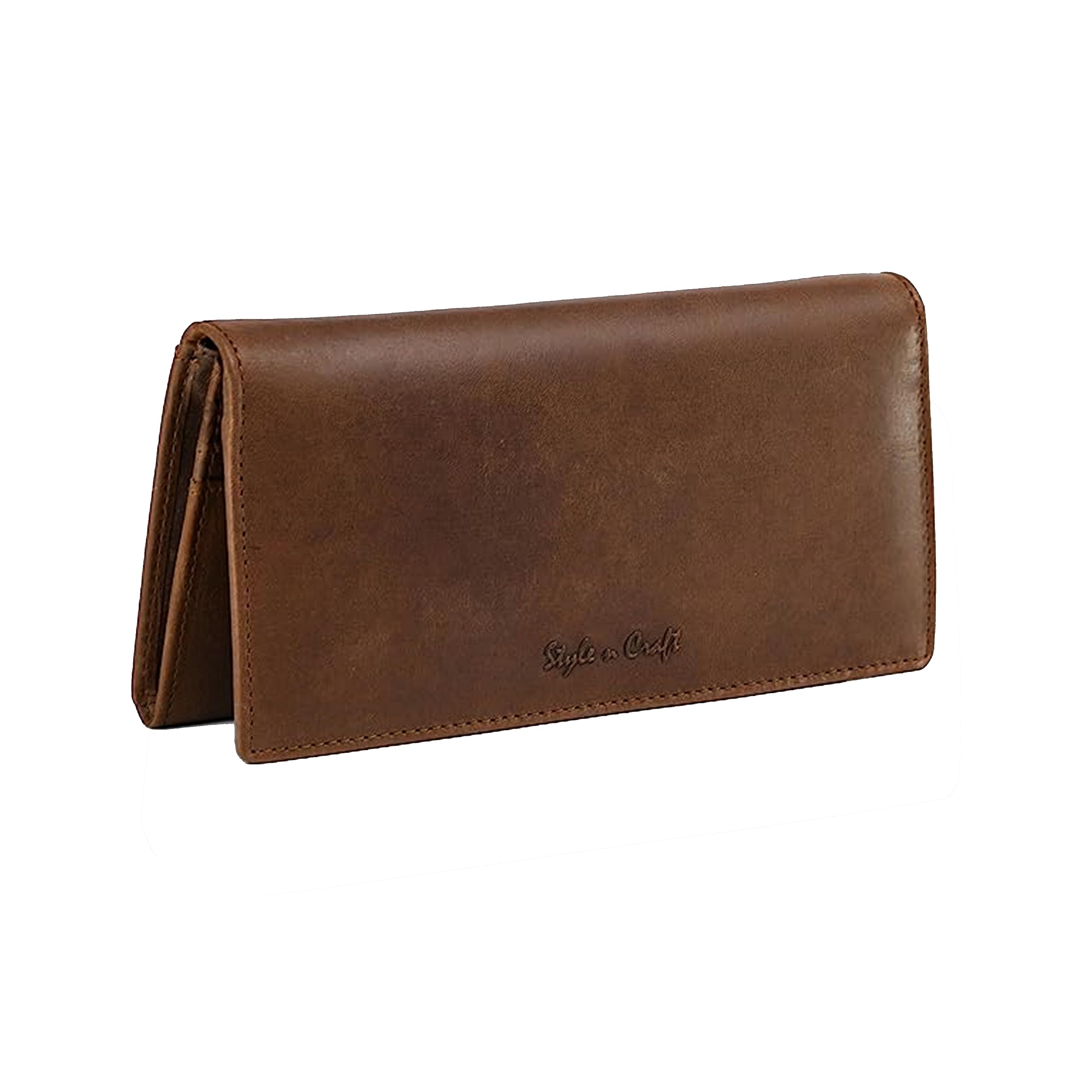 Style n Craft 391103 Ladie's Long Clutch Wallet, in Oak Color, Leather