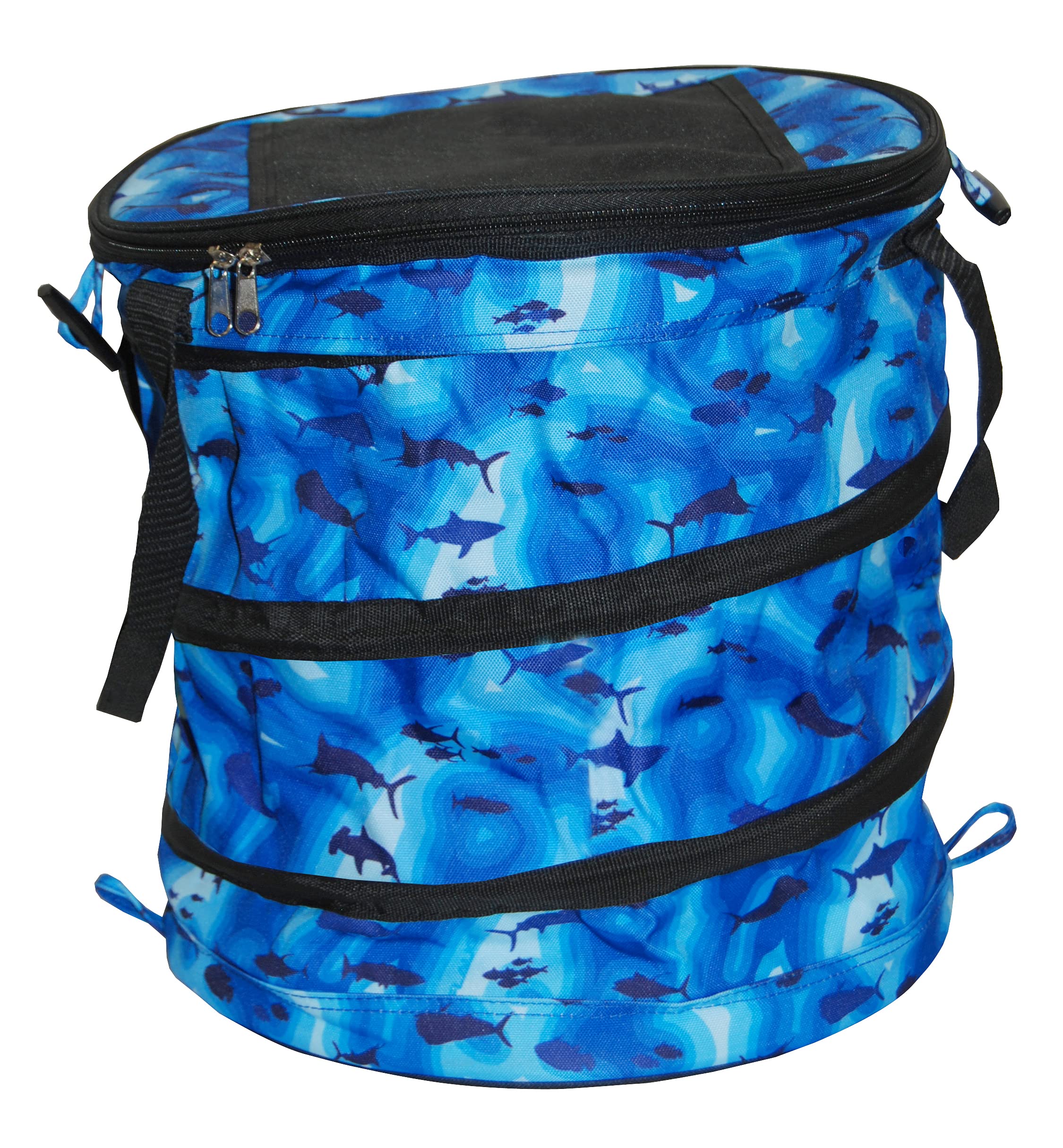 Taylor Made Products 7912 BS, Collapsible Cooler, 8 Liter, Zippered Top, Velcro Access Hatch, Blue Sonar