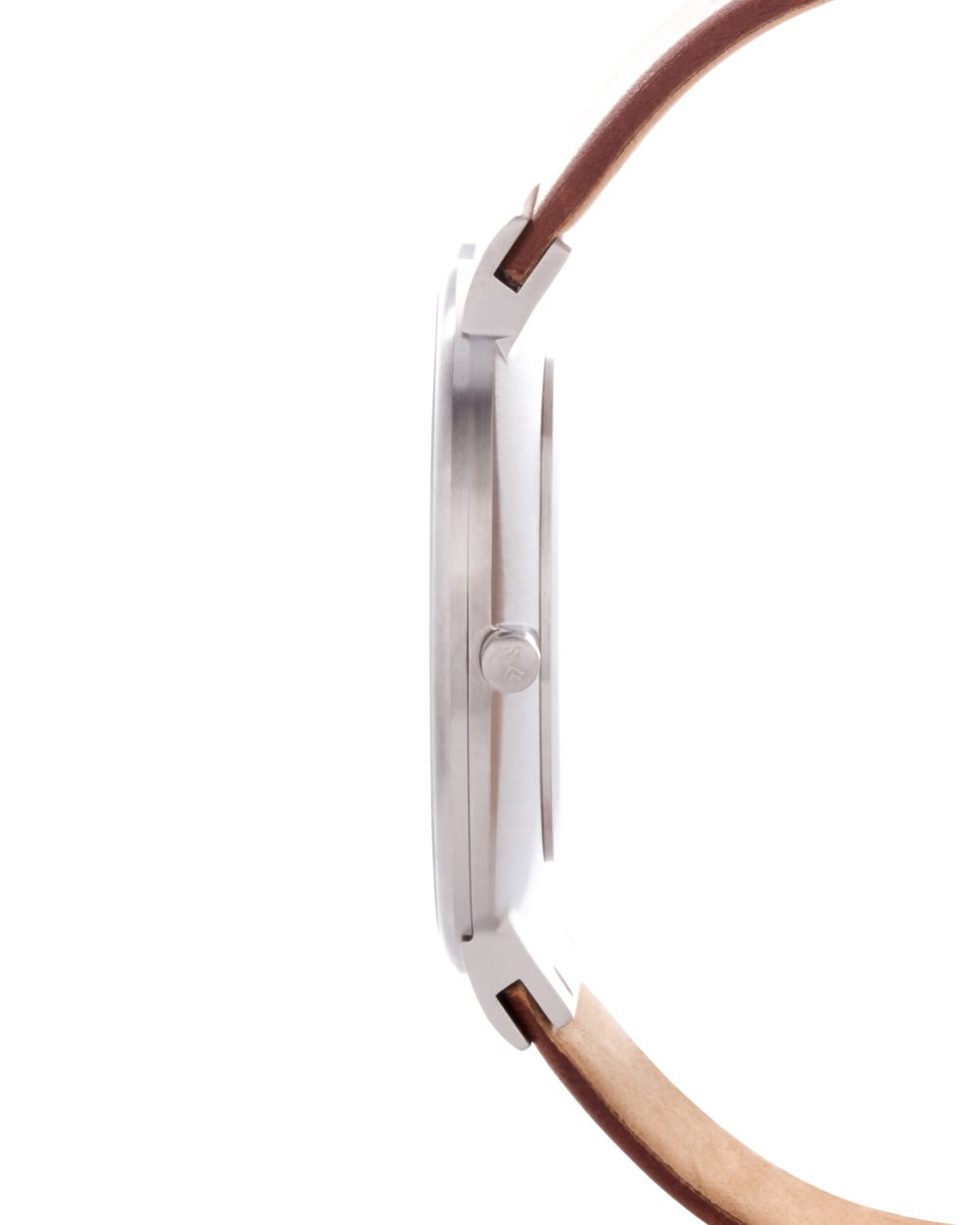 Skagen Men's Ancher Quartz Analog Stainless Steel and Leather Watch, Color: Silver/Brown (Model: SKW6082)